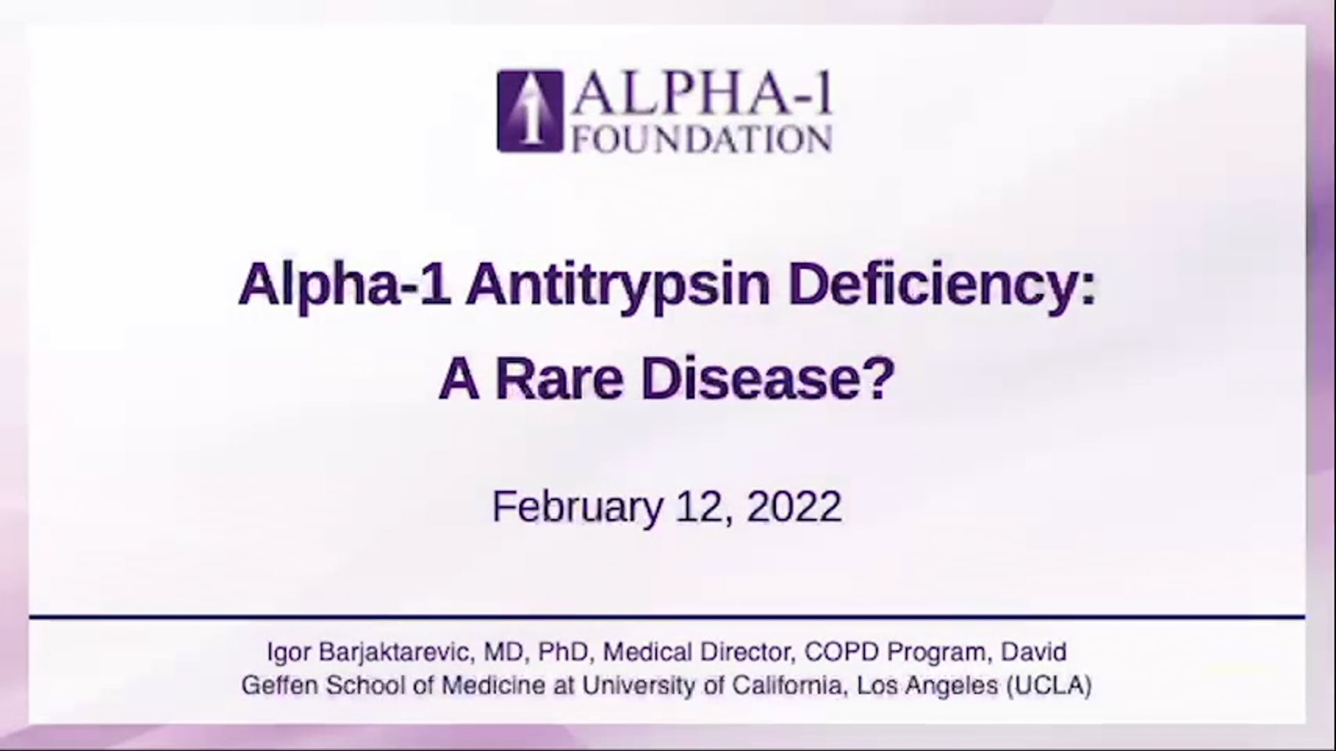 Alpha-1 Antitrypsin Deficiency - A Rare Disease? - Alpha-1 Foundation