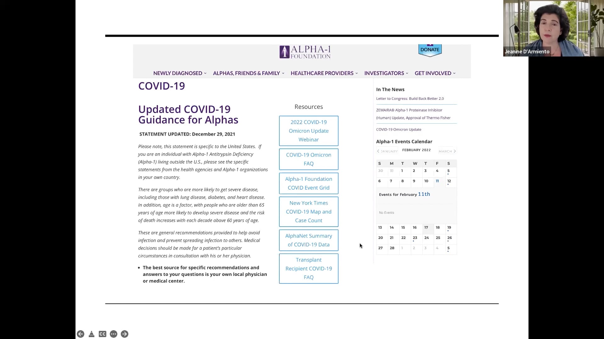 COVID-19 Update - Alpha-1 Foundation