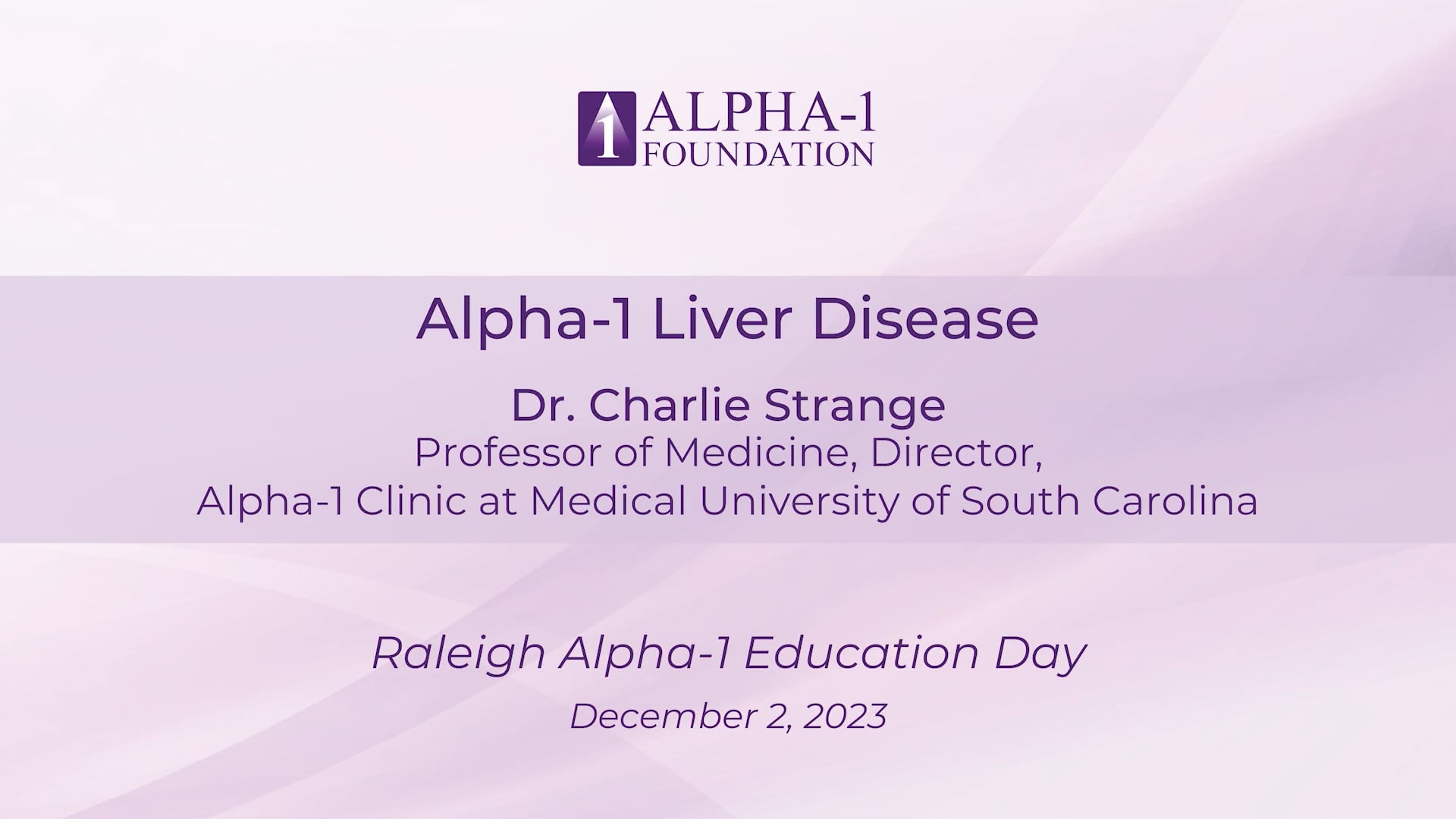 Strange, Charlie Archives - Alpha-1 Foundation